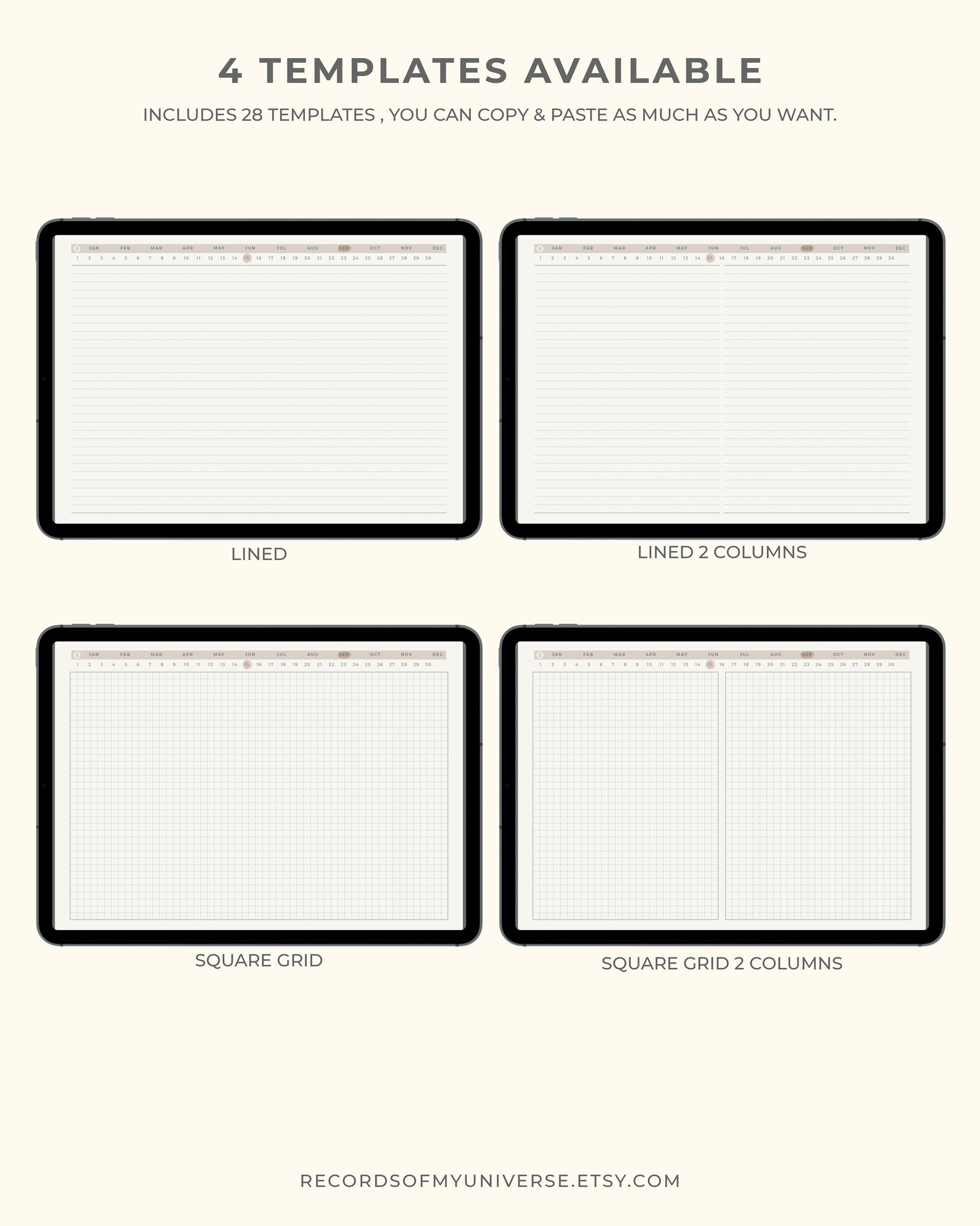 365-day Landscape Digital Daily Journal Book | Hyperlinked PDF File ...