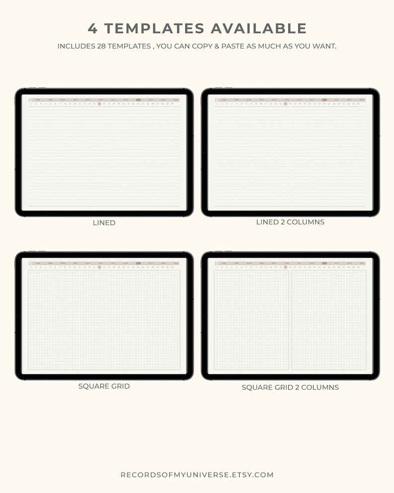 365-day Landscape Digital Daily Journal Book | Hyperlinked PDF File ...