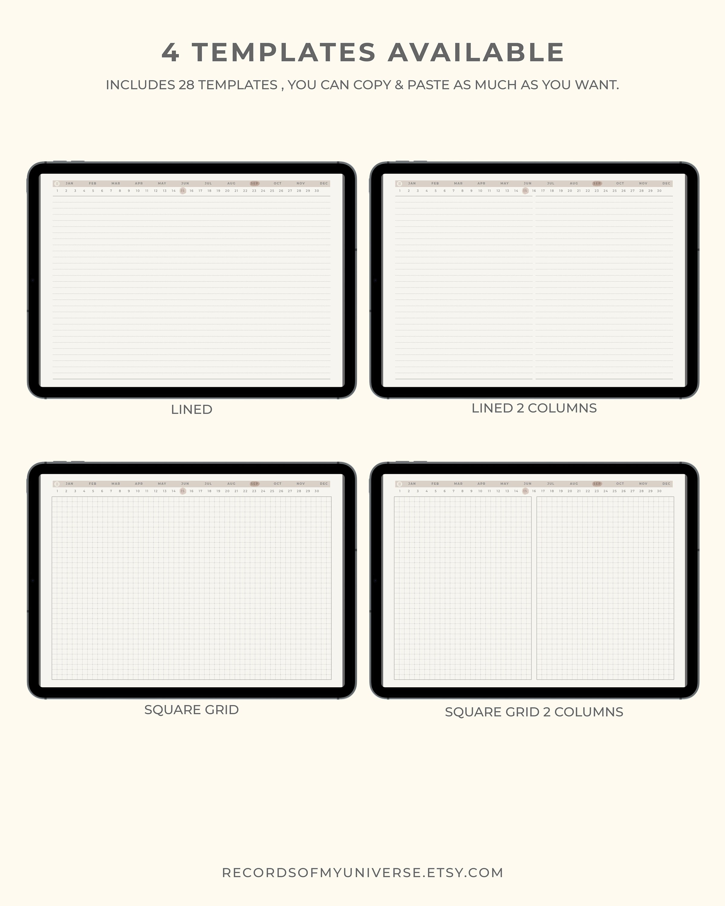 365-day Landscape Digital Daily Journal Book | Hyperlinked PDF File ...