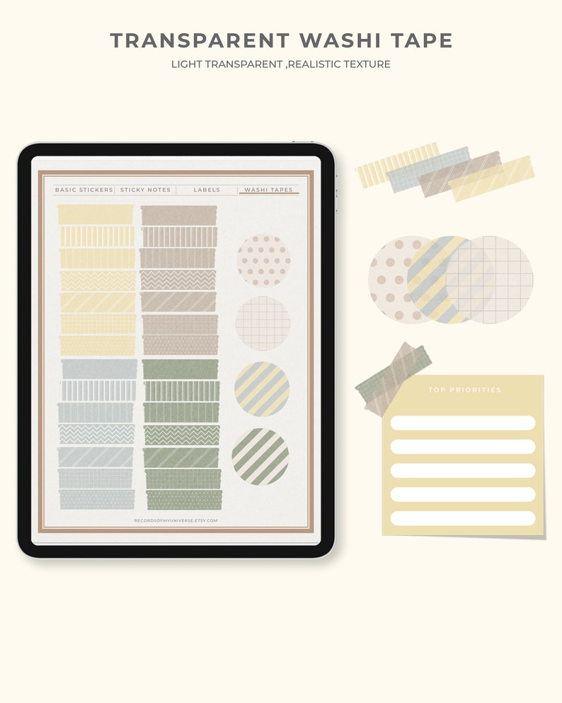 Minimal & Basic Digital Sticker Pack for Good Notes|digital Stickers ...