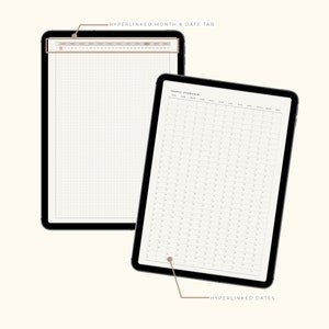 365-day Portrait Digital Daily Journal Book | Hyperlinked PDF File ...