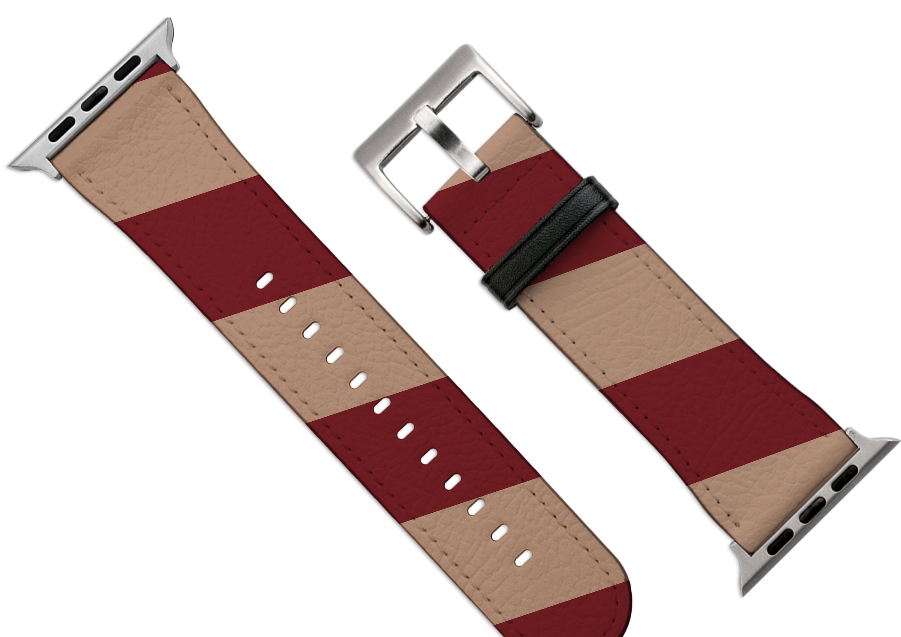 Dark Red Stripes Apple Watch Band for Series 7, 6, SE, 5, 4, 3, 2, 1 ...
