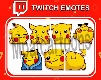 Pikachu Twitch Emotes - Etsy