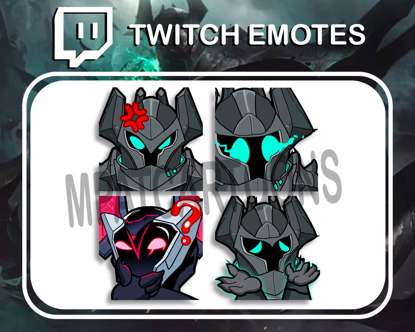X4 Twitch Emotes league of Legends Mordekaiser - Etsy