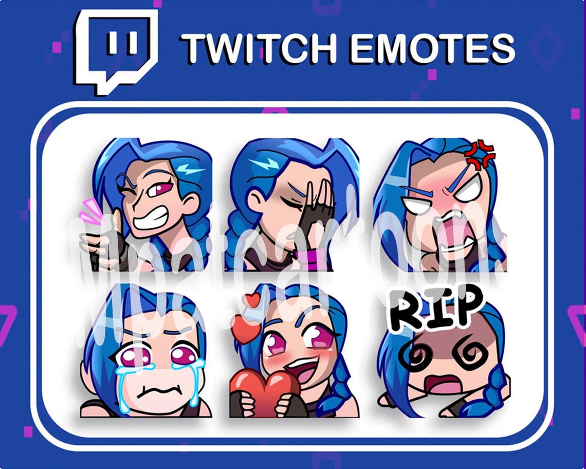X6 Twitch Emotes league of Legends Jinx - Etsy