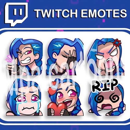 Emote Pack / Jinx Emotes / League of Legends Emotes / Premade - Etsy ...