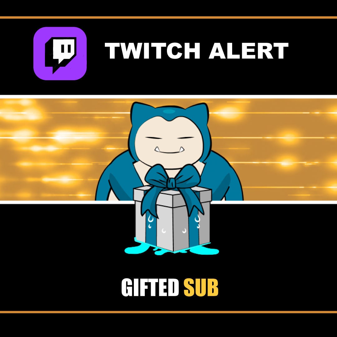 Gifted Sub Altert for Streaming - Snorlax - Etsy