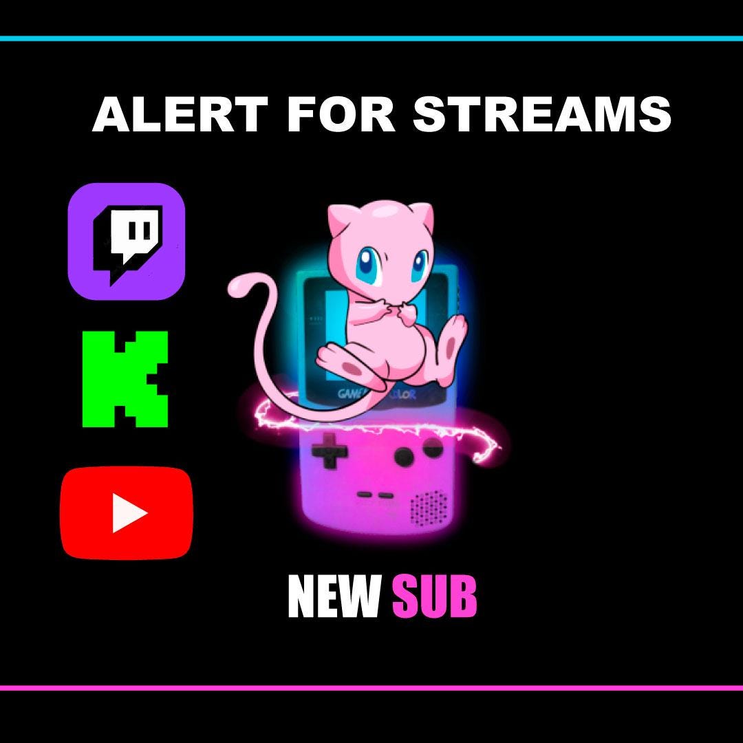 Sub Altert for Streaming - Mew - Etsy