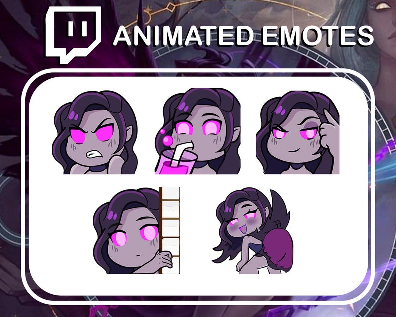 X5 Animated Twitch Emotes league of Legends Morgana - Etsy