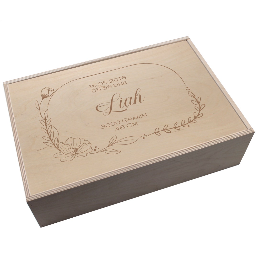 Personalized Memory Box With Sliding Lid Box XL Storage Box Memory Box ...