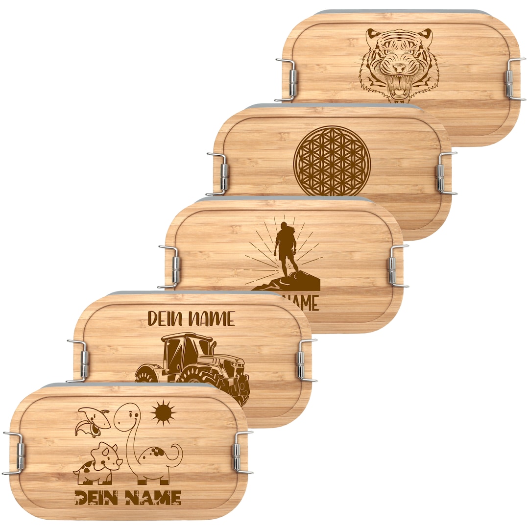 Lunch Box Personalized With Motif and Name Made of Metal, Lunch Box ...