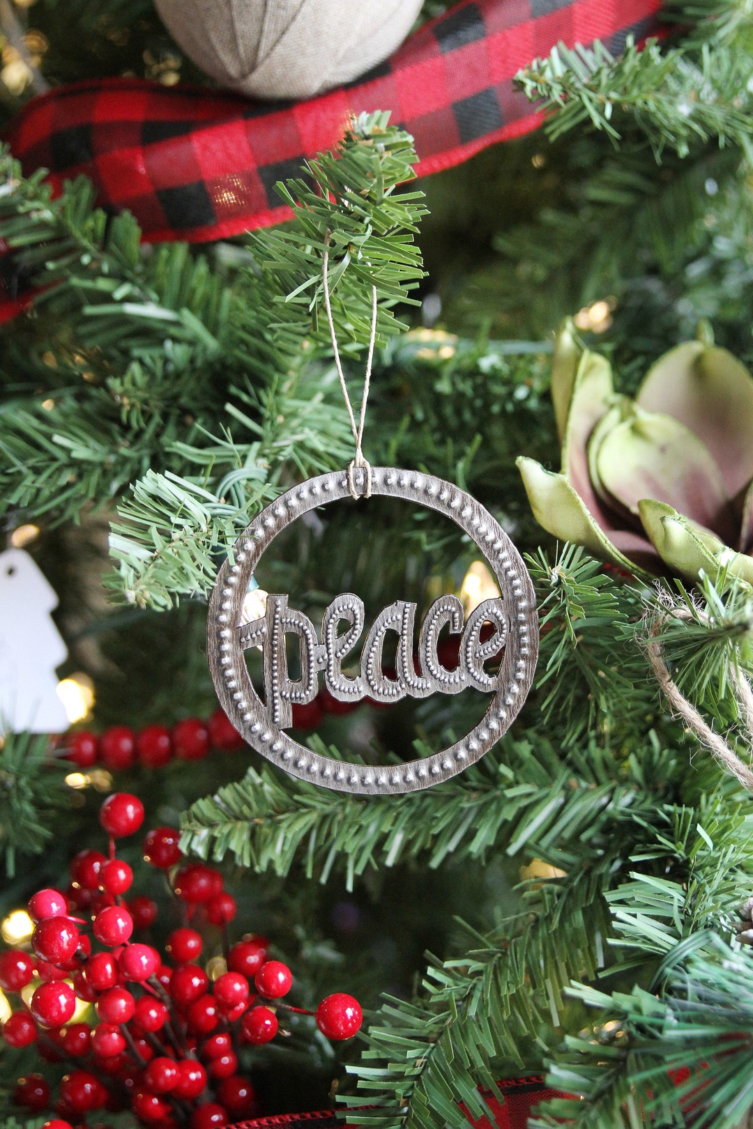 Peace Metal Art Ornament, Fair Trade, Handmade - Etsy
