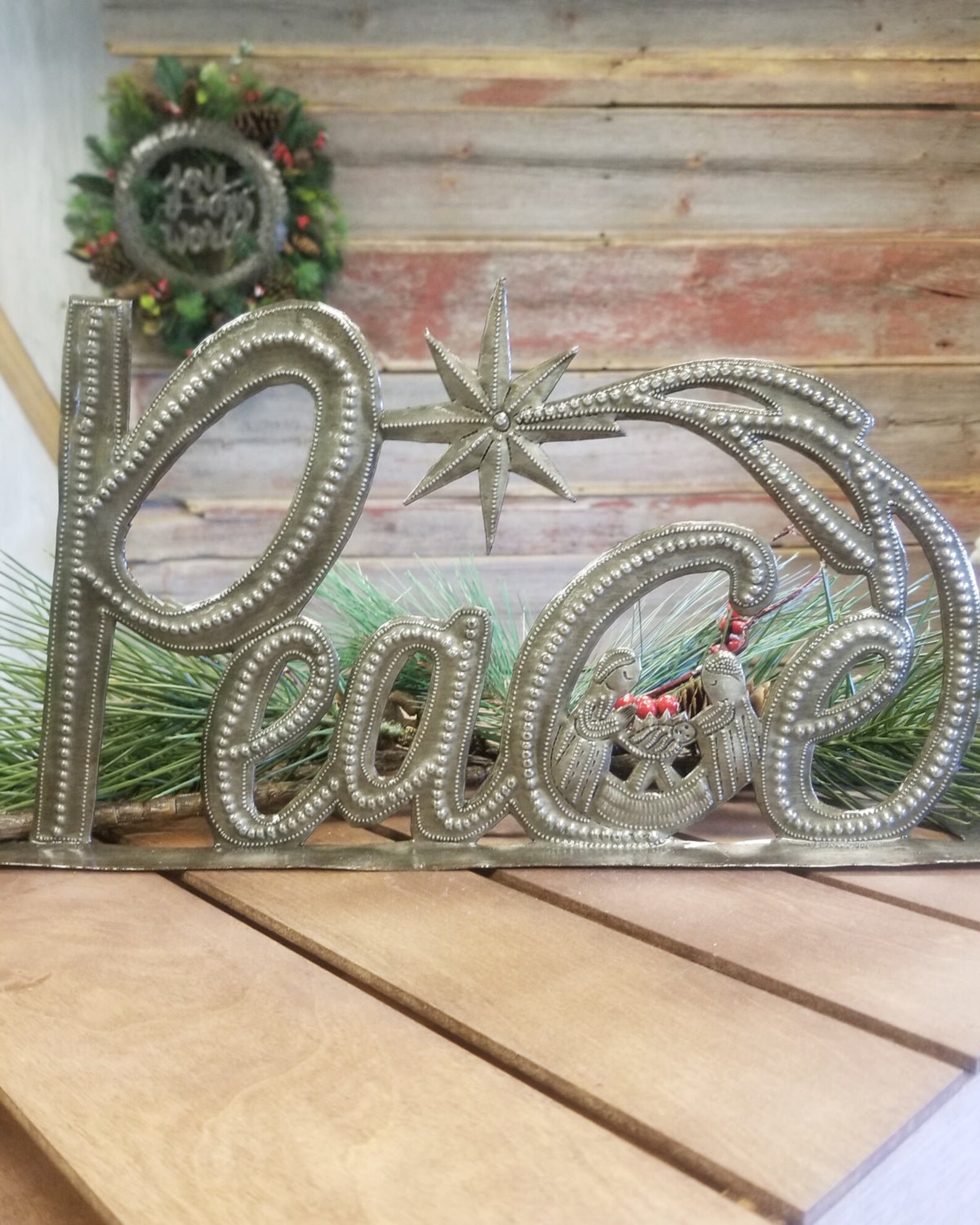 Handmade Recycled Metal Peace Nativity Art, Haitian Steel Drum Decor - Etsy