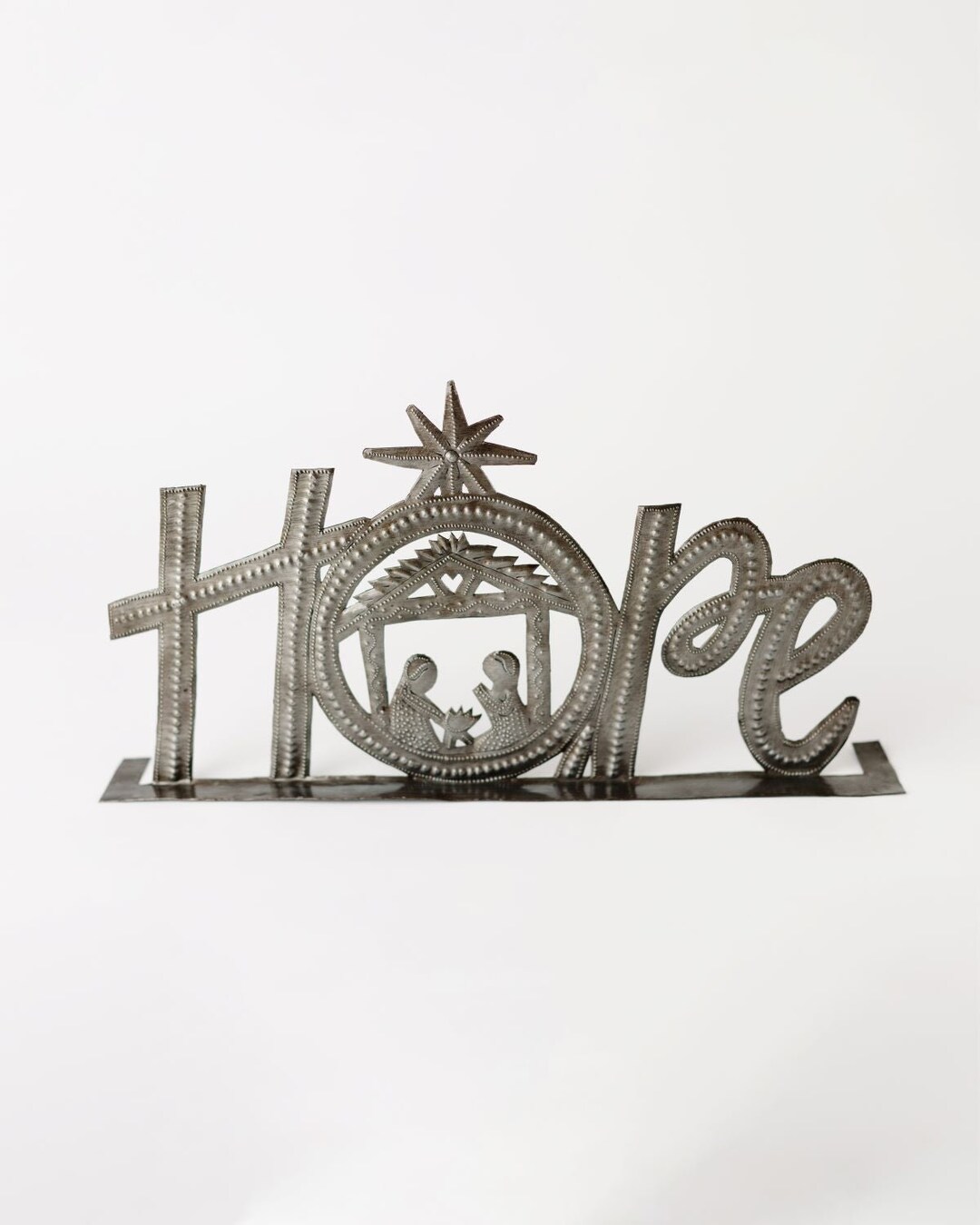Hope Nativity Recycled Metal Art, Christmas Decor, Christmas Gift ...