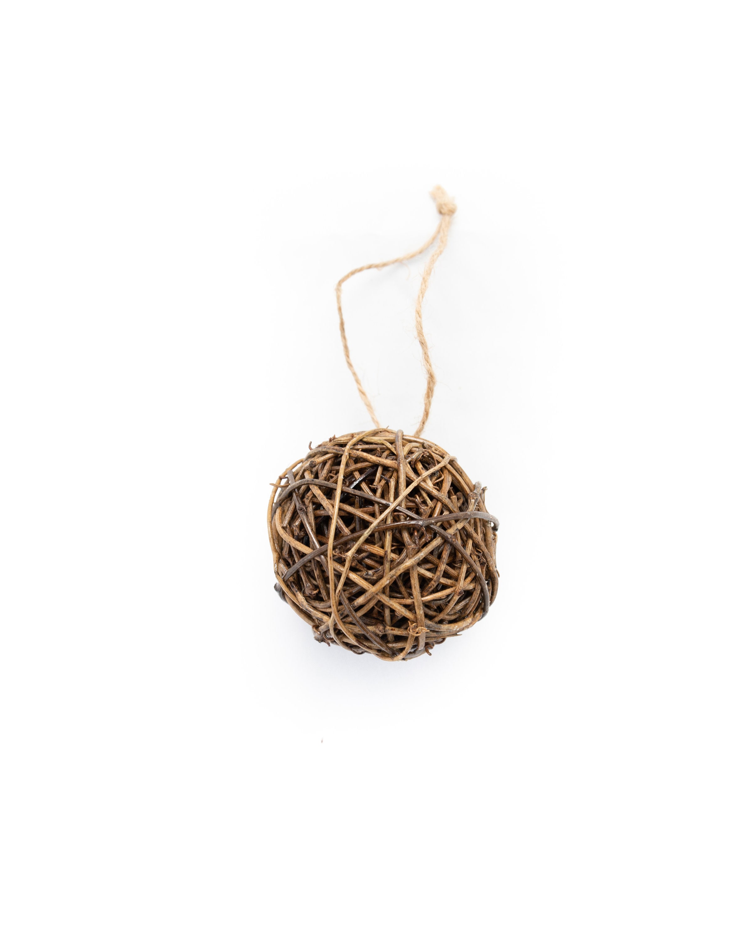 Handmade Twig Ball Christmas Ornament, Natural Sustainable Decor - Etsy