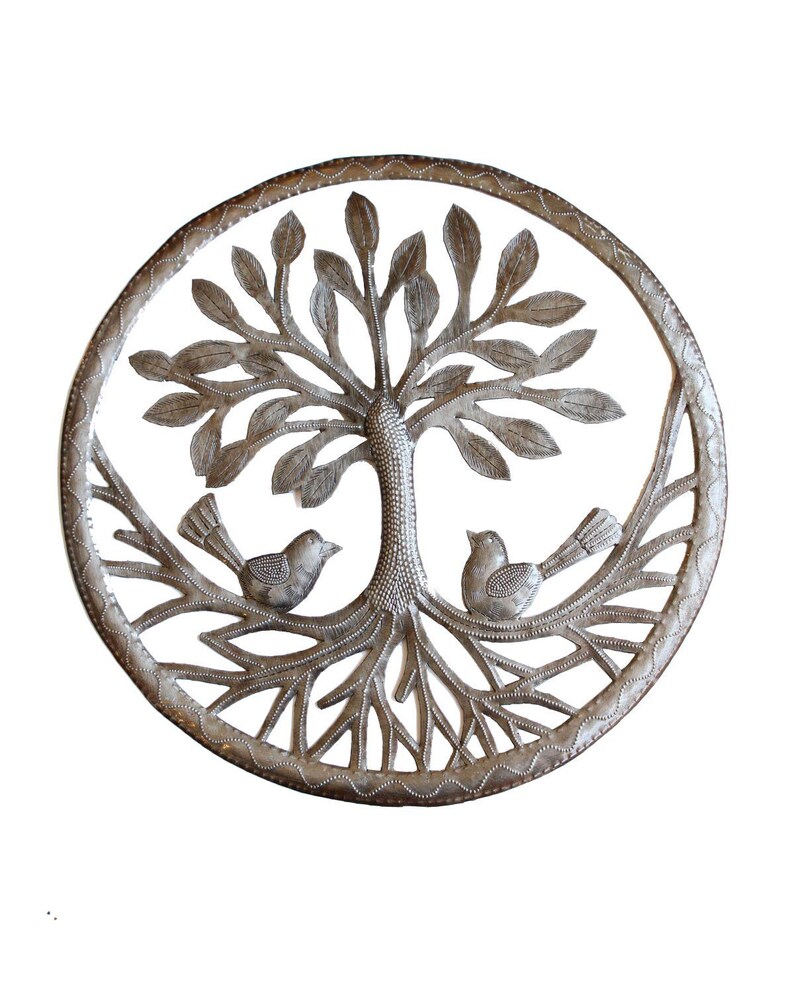 Haitian Tree of Life Metal Art - Round - Etsy
