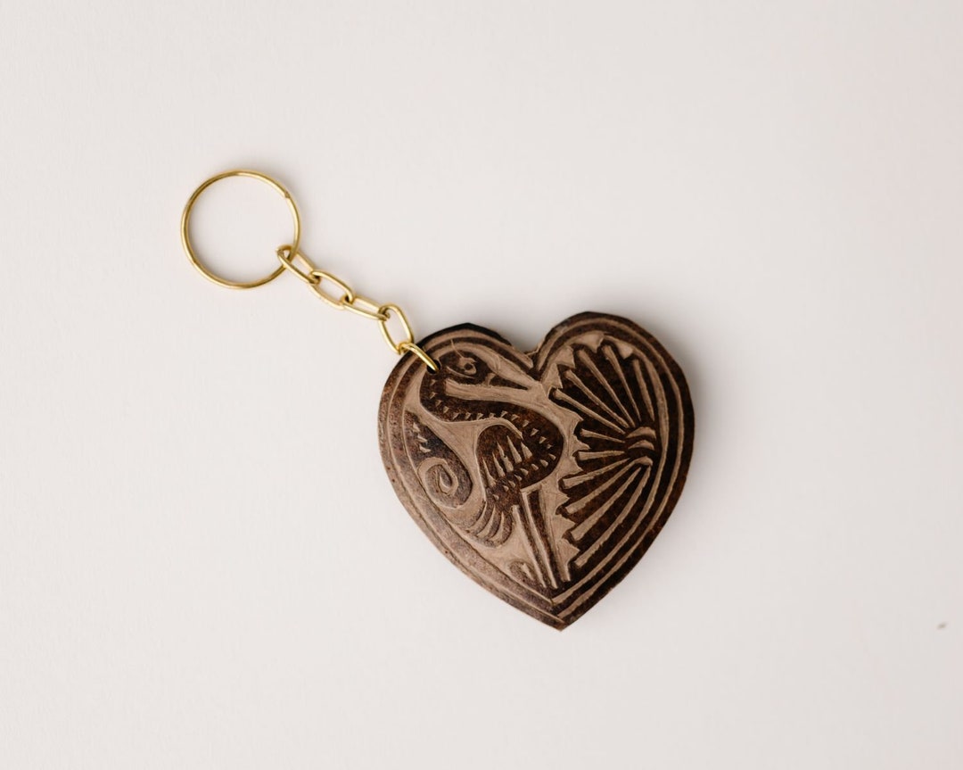 Hand Carved Jicara Key Chain - Etsy
