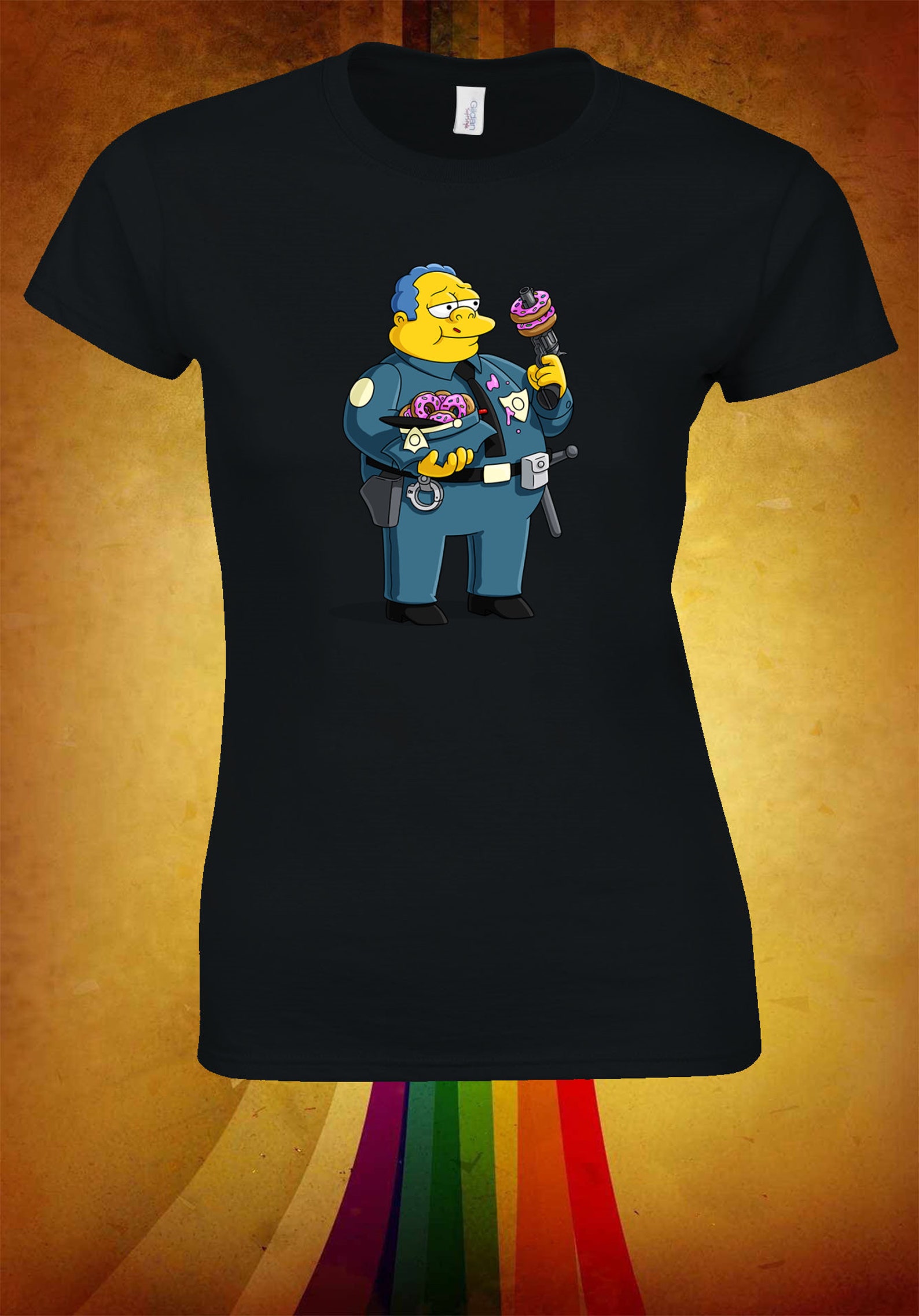 The Simpsons Chief Clancy Wiggum Donuts T Shirt T-shirt Tshirt - Etsy
