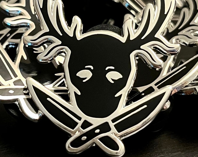 Black Stag Man Hannibal Enamel Pin - Etsy