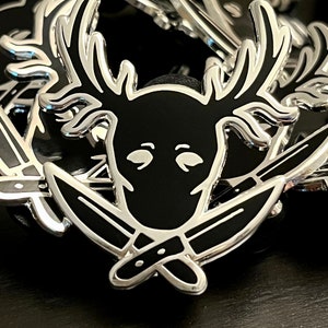 Black Stag Man Hannibal Enamel Pin - Etsy