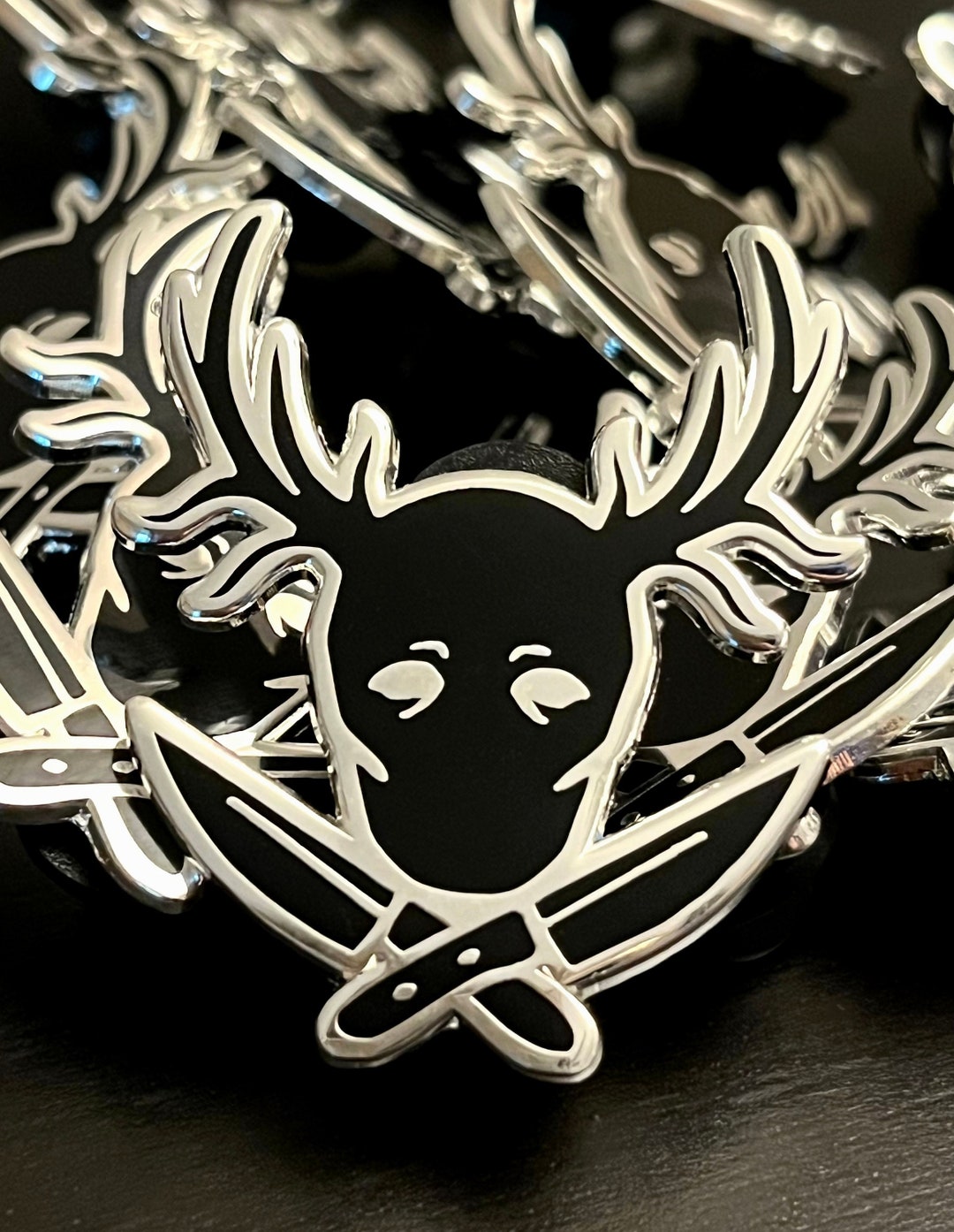 Black Stag Man Hannibal Enamel Pin - Etsy