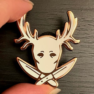 White Stag Man Hannibal Enamel Pin - Etsy