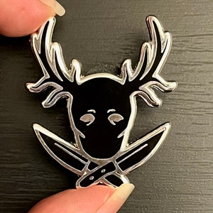 Black Stag Man Hannibal Enamel Pin - Etsy