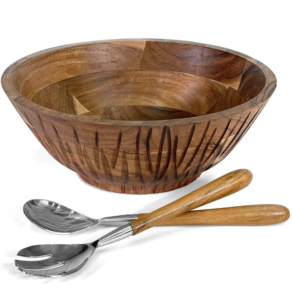 Wooden Salad Bowl - Etsy