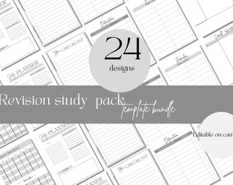 Revision Template Bundle Printable Revision Sheets for Students Exam ...