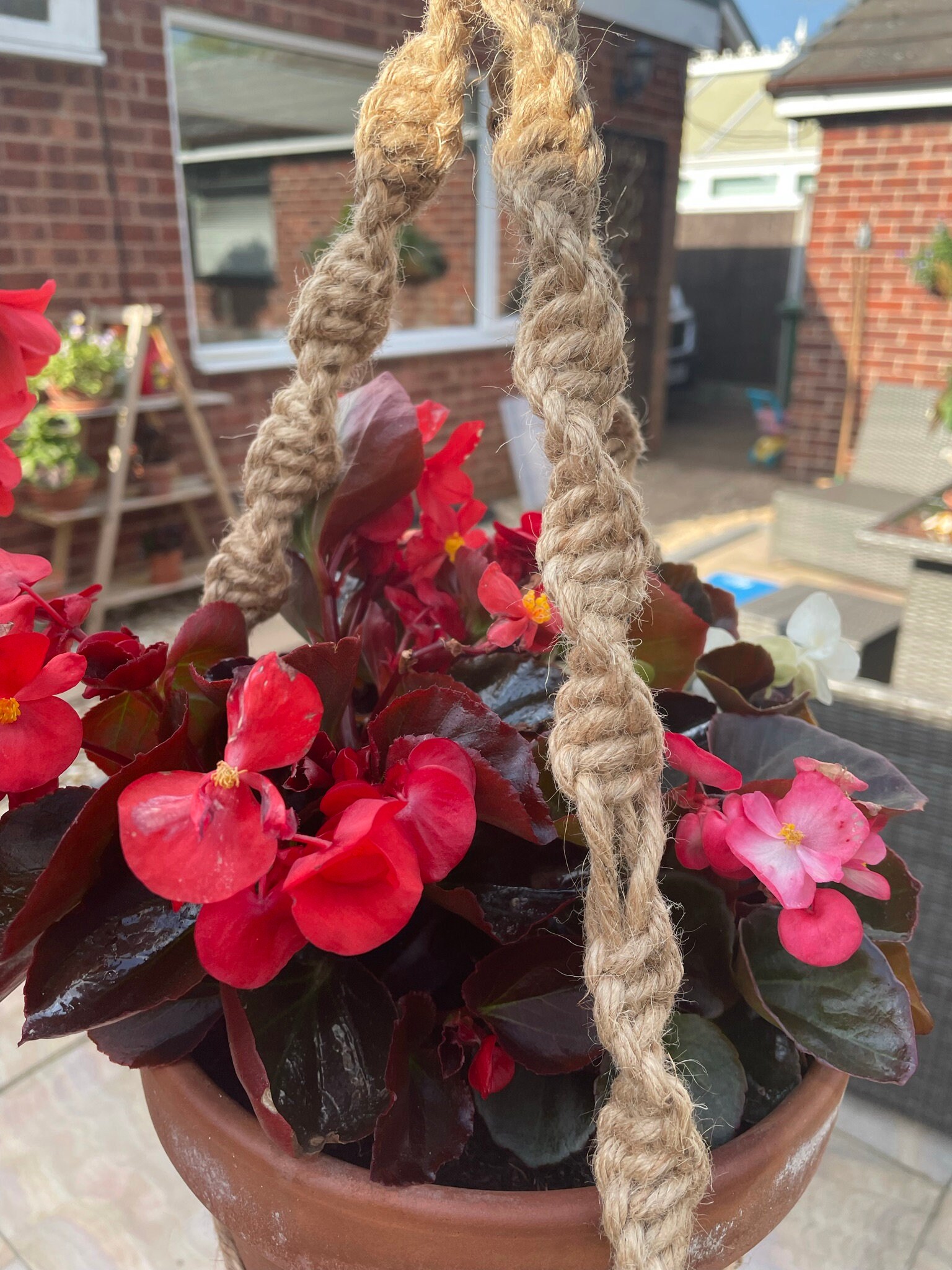 Outdoor Jute Rope Plant Hangers Pot Holder Hanging Basket | Etsy