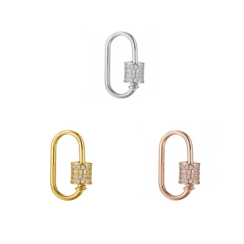 Silver Cz Lock Clasp - Etsy UK