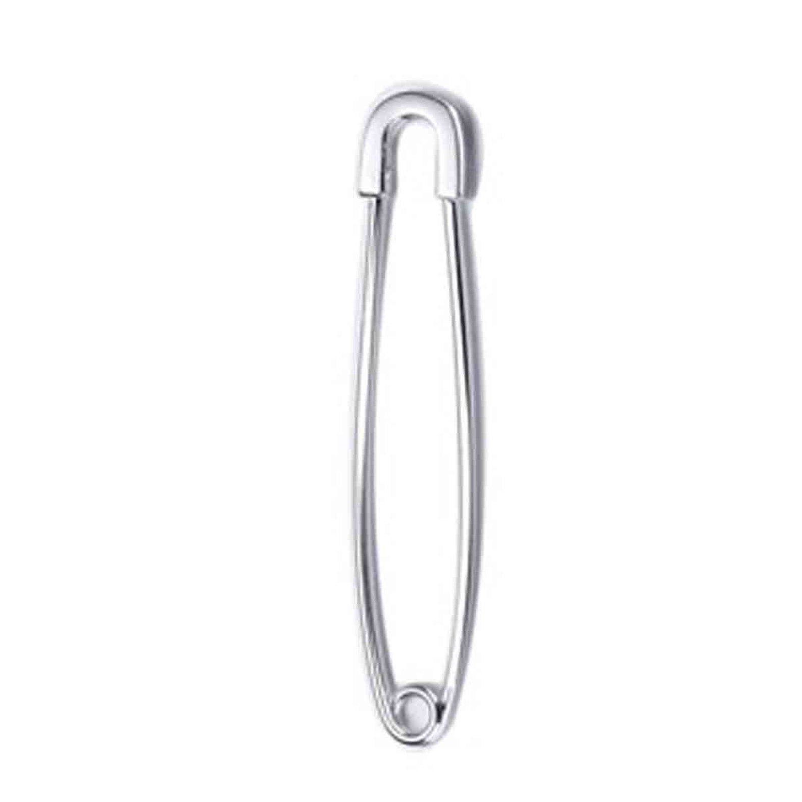 925 Sterling Silver Safety Pin Brooch 38/49.4mm Fastener | Etsy