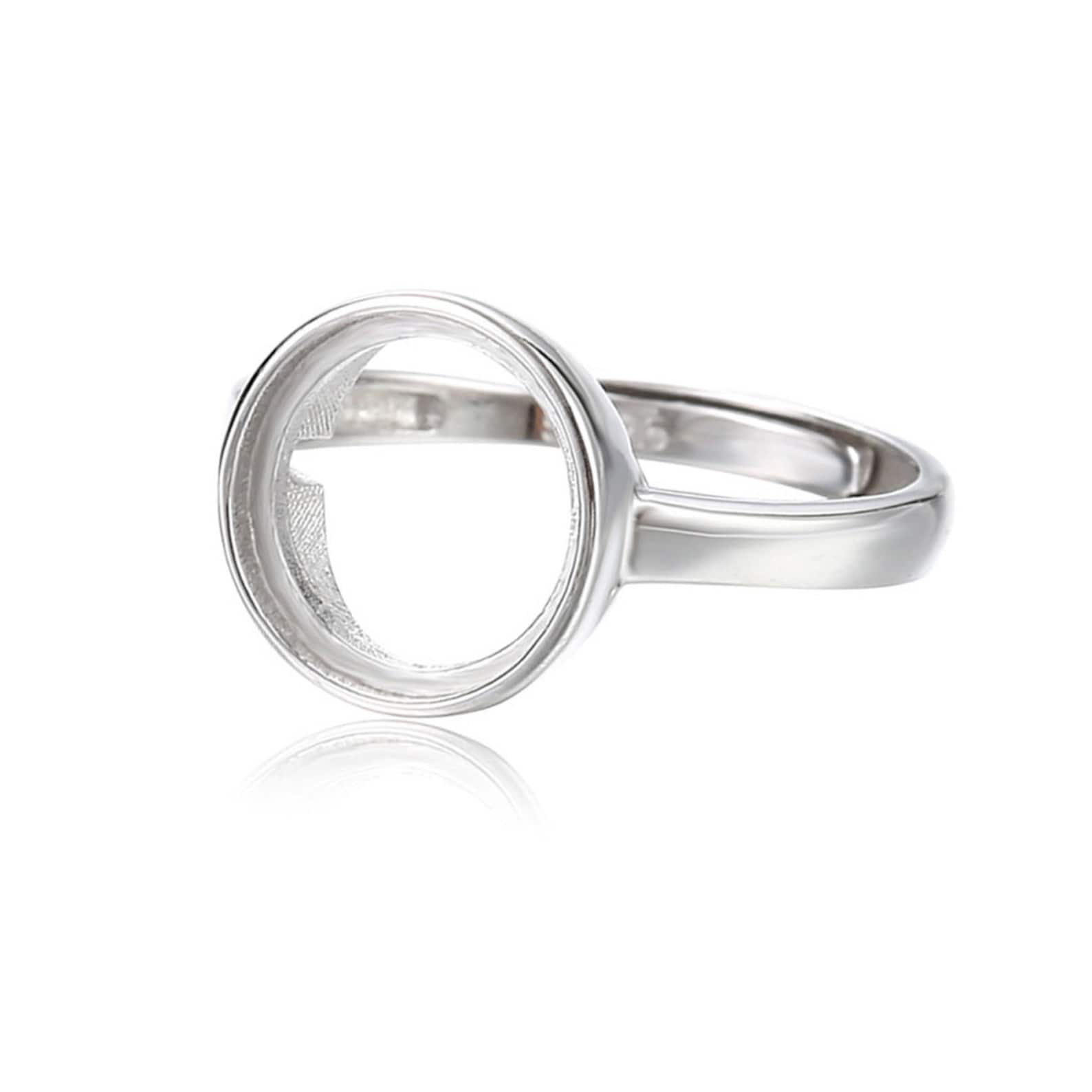 925 Sterling Silver Adjustable Ring Base With 10/12/15/16mm - Etsy UK