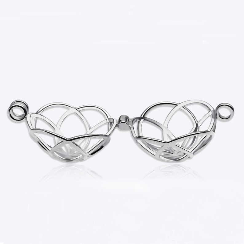 925 Sterling Silver Flower Pearl Cage Openable Hollow Cage - Etsy