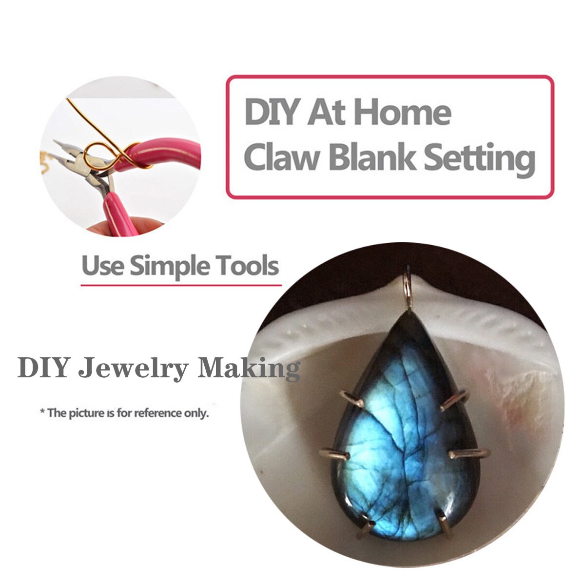 Sterling Silver Handmade Claw Pendant Blank 6 Prongs Pendant | Etsy