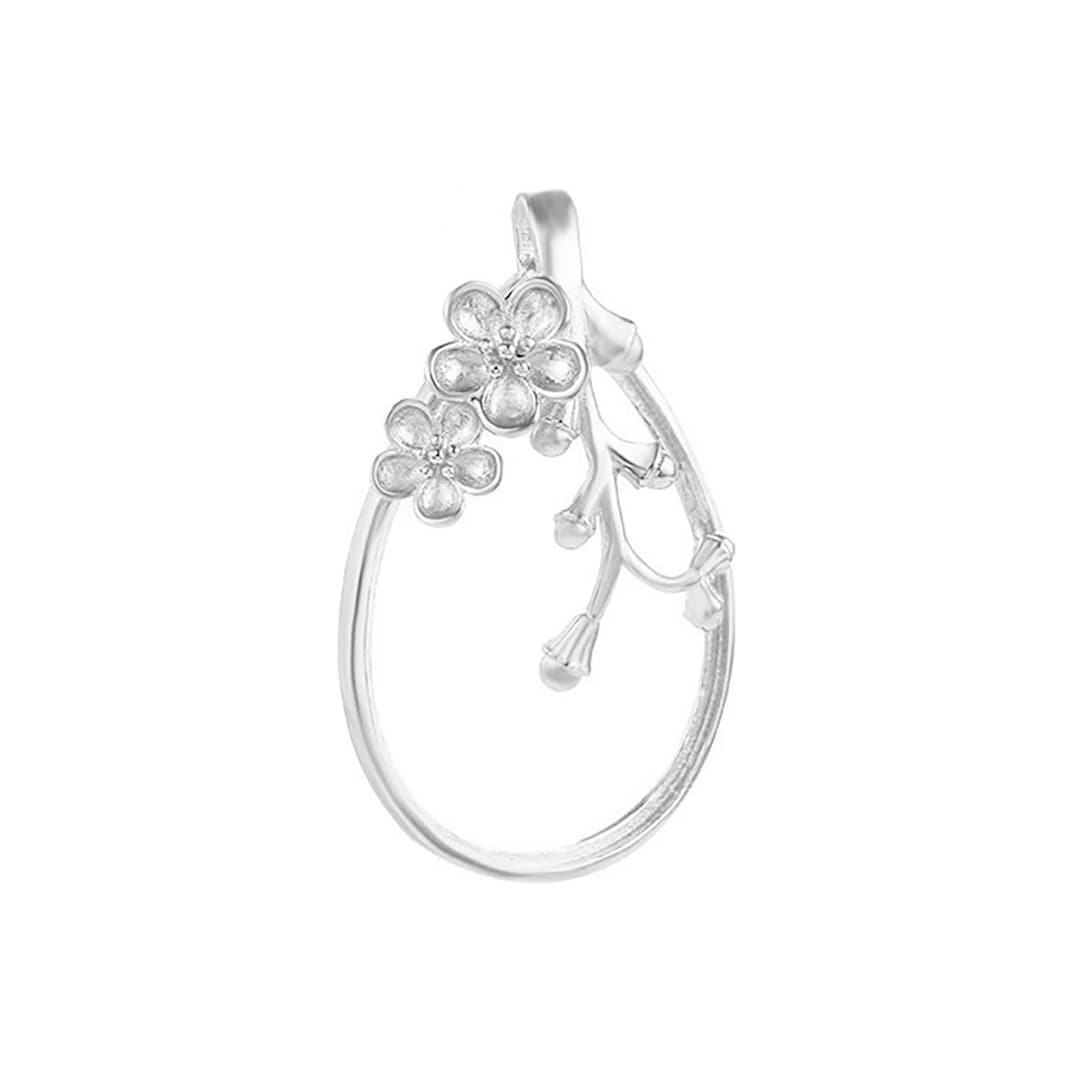 925 Sterling Silver Teardrop Bezel Pendant Blanks 24x33mm Cabochon ...