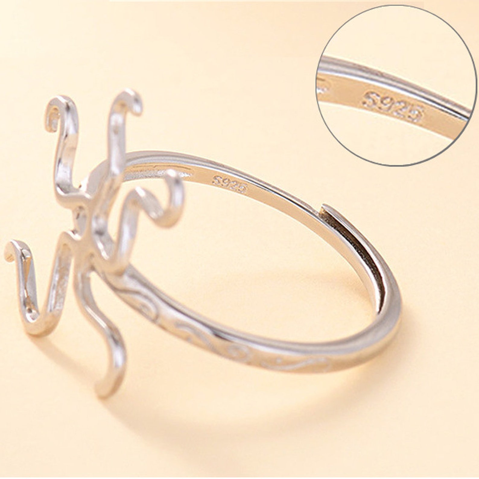 Claw Ring Mounting Solid Silver 925 Ring Blank Long-lasting Easy Mount ...