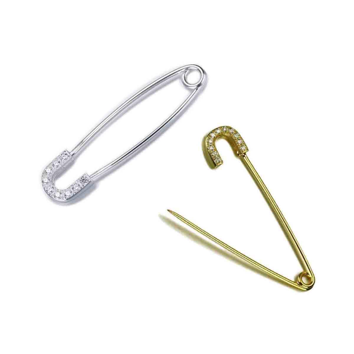 925 Sterling Silver Safety Pin Brooch 38/49.4mm Fastener | Etsy