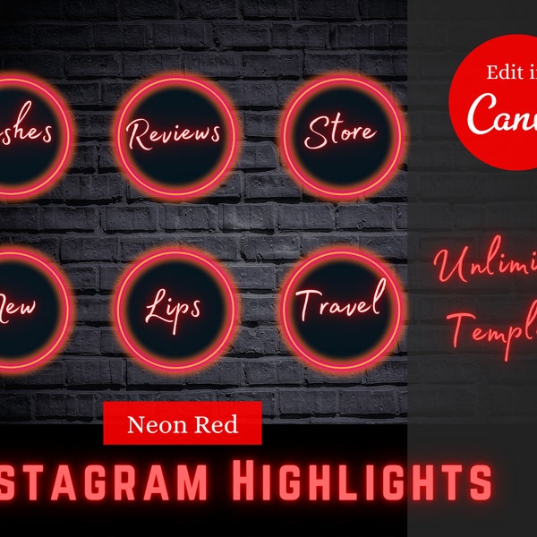 Red Instagram Highlights - Etsy