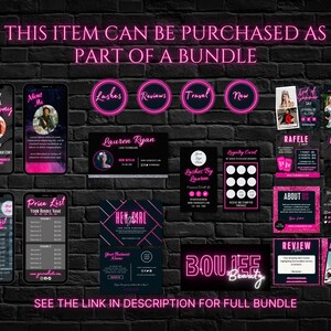 Editable Neon Price List Template Printable Price Guide - Etsy UK