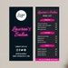 Editable Neon Price List Template Printable Price Guide - Etsy UK