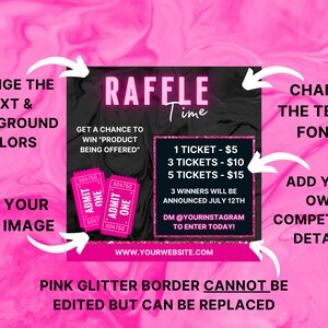 DIY Social Media Raffle Flyer Competition Flyer Template | Etsy