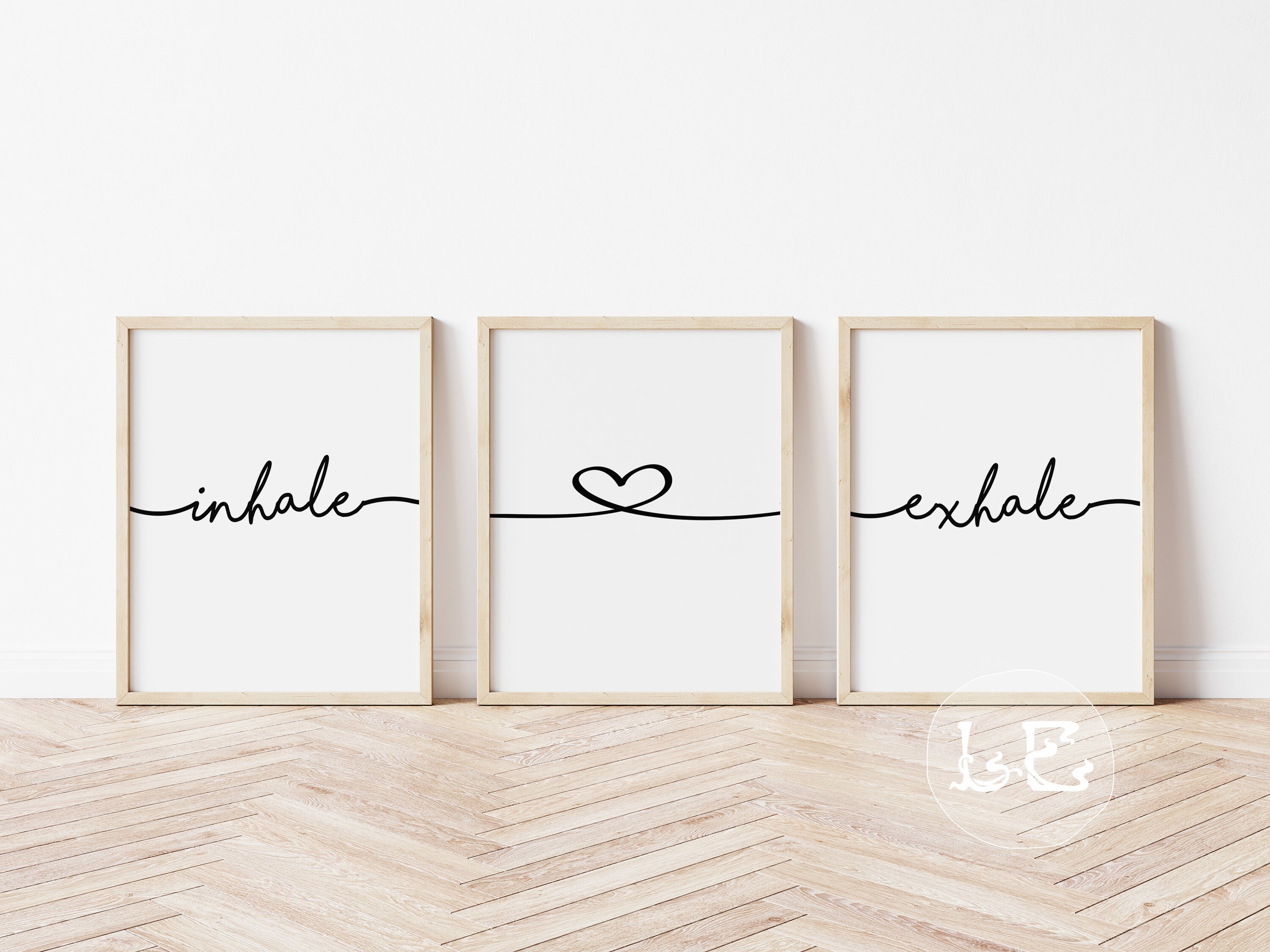 Inhala exhala y corazón en el medio Inhale exhale heart | Etsy