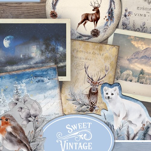A Winter's Tale Ephemera Pack Winter Junk Journal Winter - Etsy