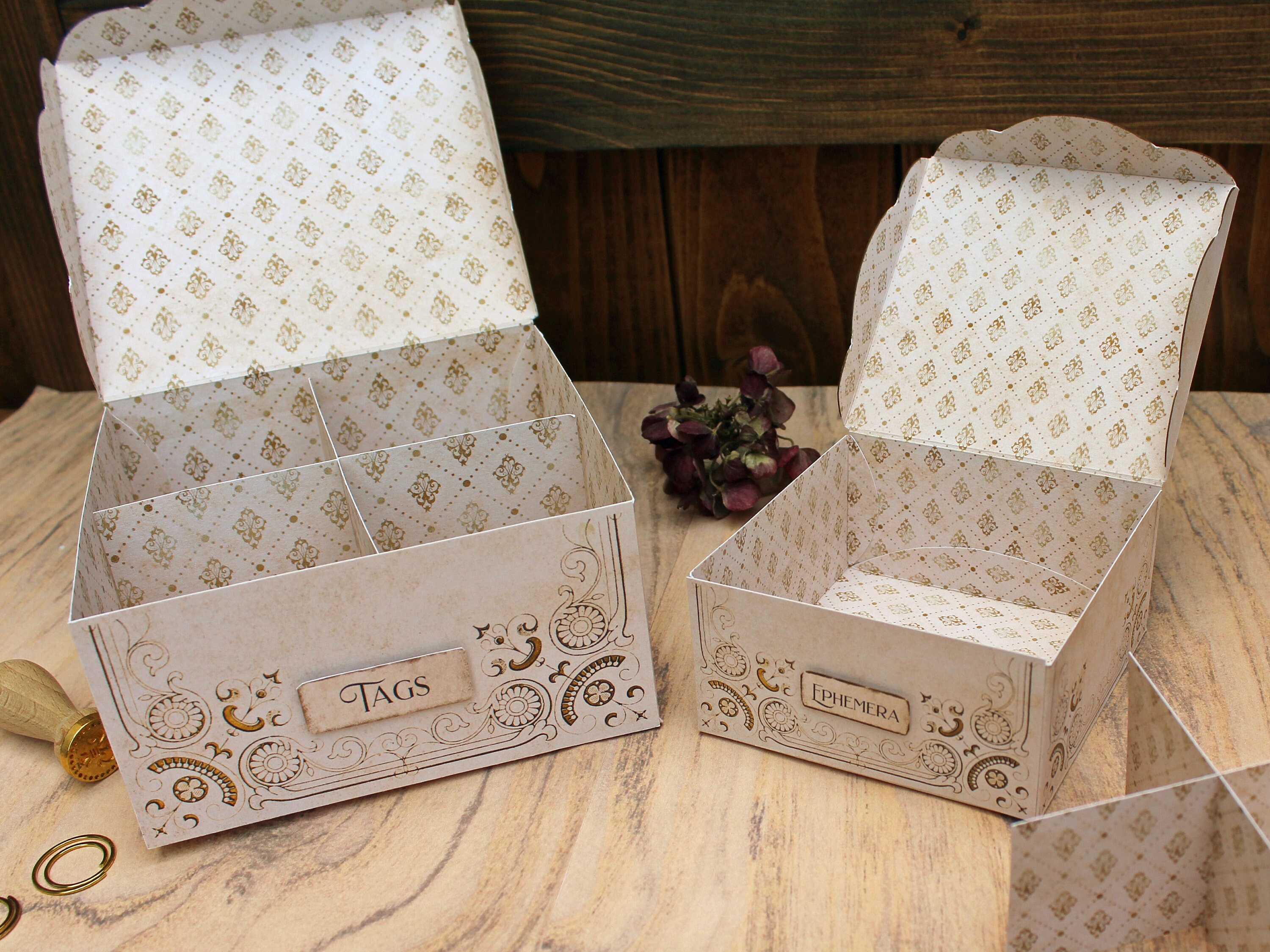 Vintage Celestial Box Moon Set of 2 Sizes Printable Junk - Etsy