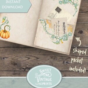 Autumn Pumpkins Journal Pages, Autumn Junk Journal Pages, Pumpkin ...