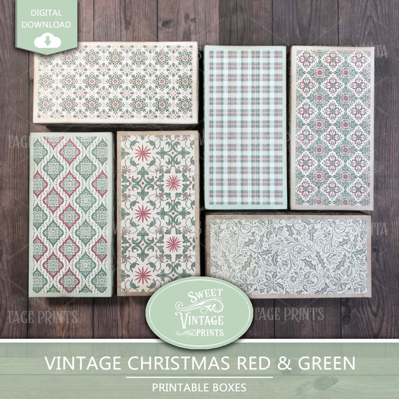 Printable Christmas Gift Boxes | DIY Holiday Crafting Kit | Small Gift ...