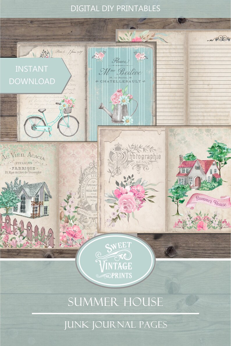 Summer House Junk Journal BUNDLE Garden Junk Journal Kit - Etsy