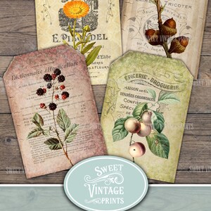 Autumn Forest, Fall, Plants, Vintage, Labels, Tag Flip, Junk Journal ...
