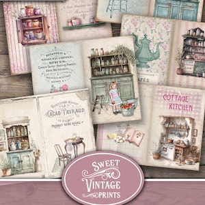 Cottage Kitchen Junk Journal BUNDLE, Vintage Kitchen Journal, Recipe ...